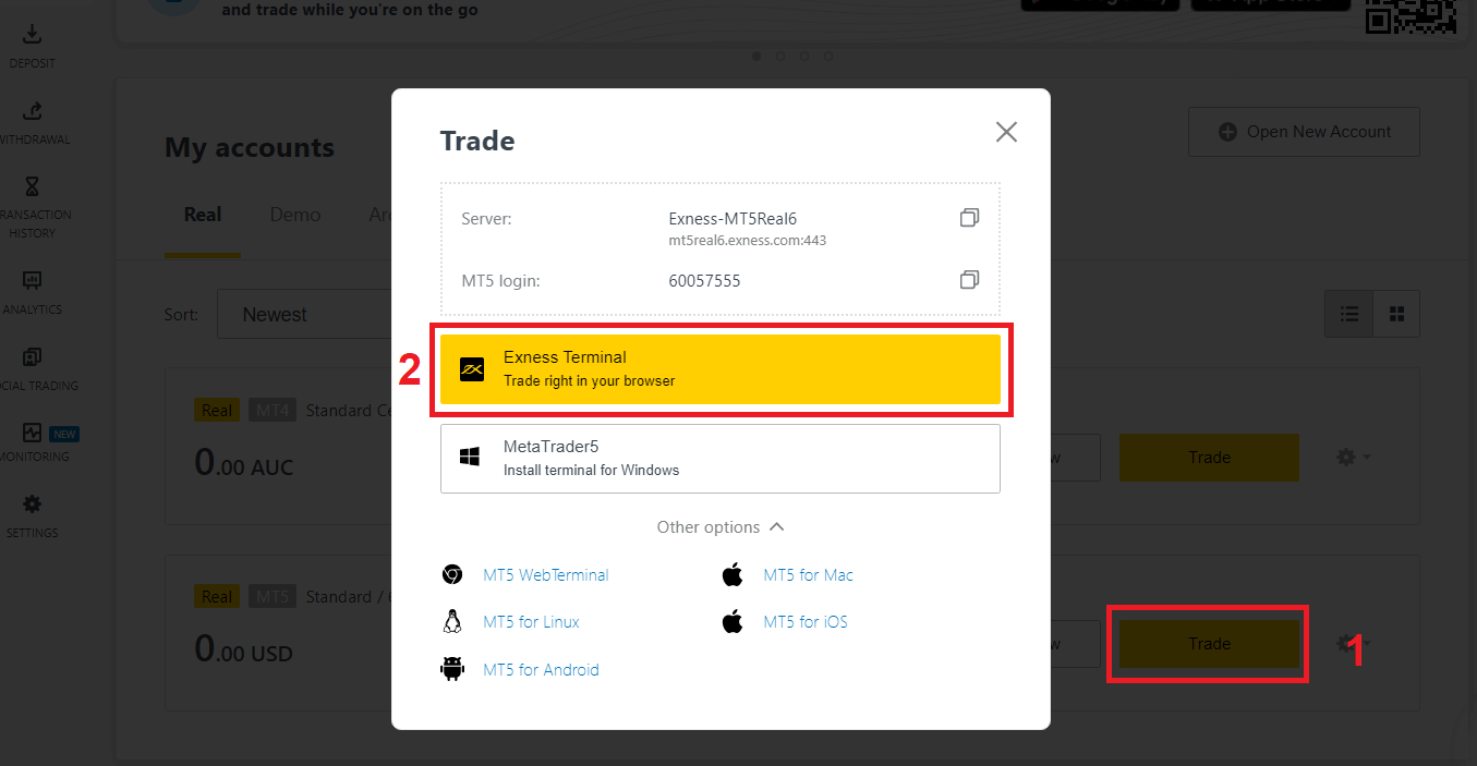 Login | Exness Forex
