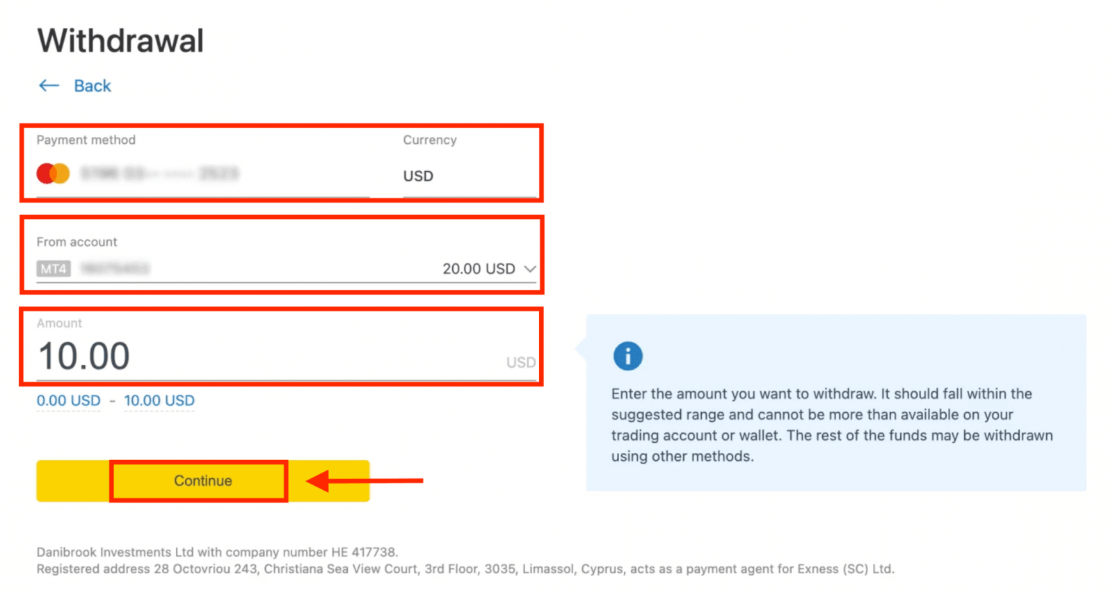 Withdraw | Exness Forex