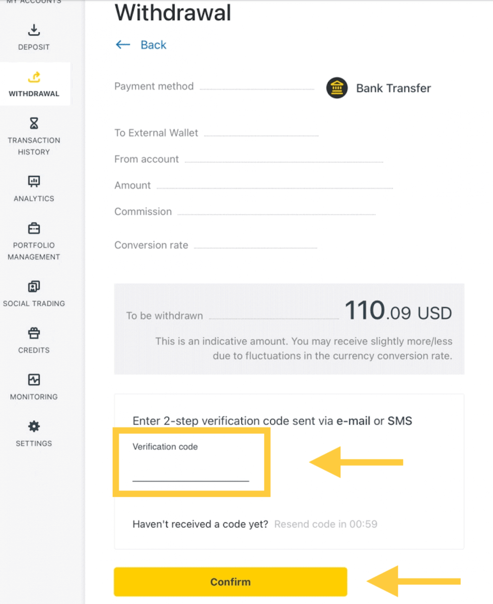 Withdraw | Exness Forex