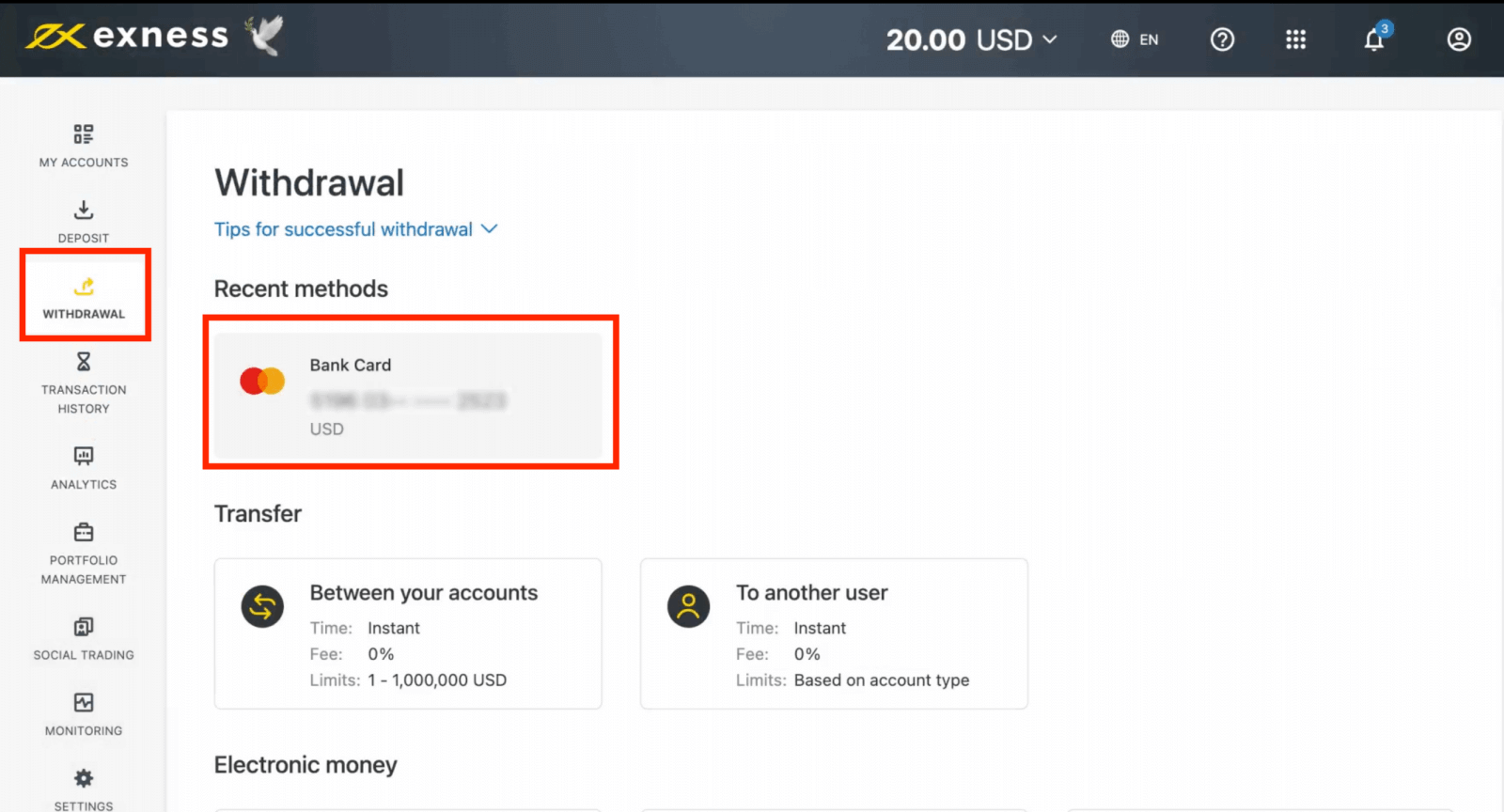 Withdraw | Exness Forex